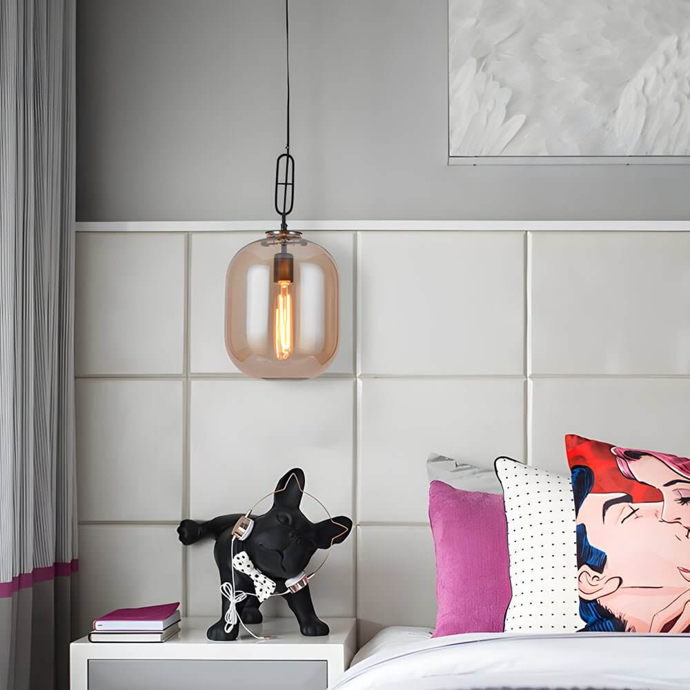Sleek Industrial Glass Can LED Pendant Light - Dazuma