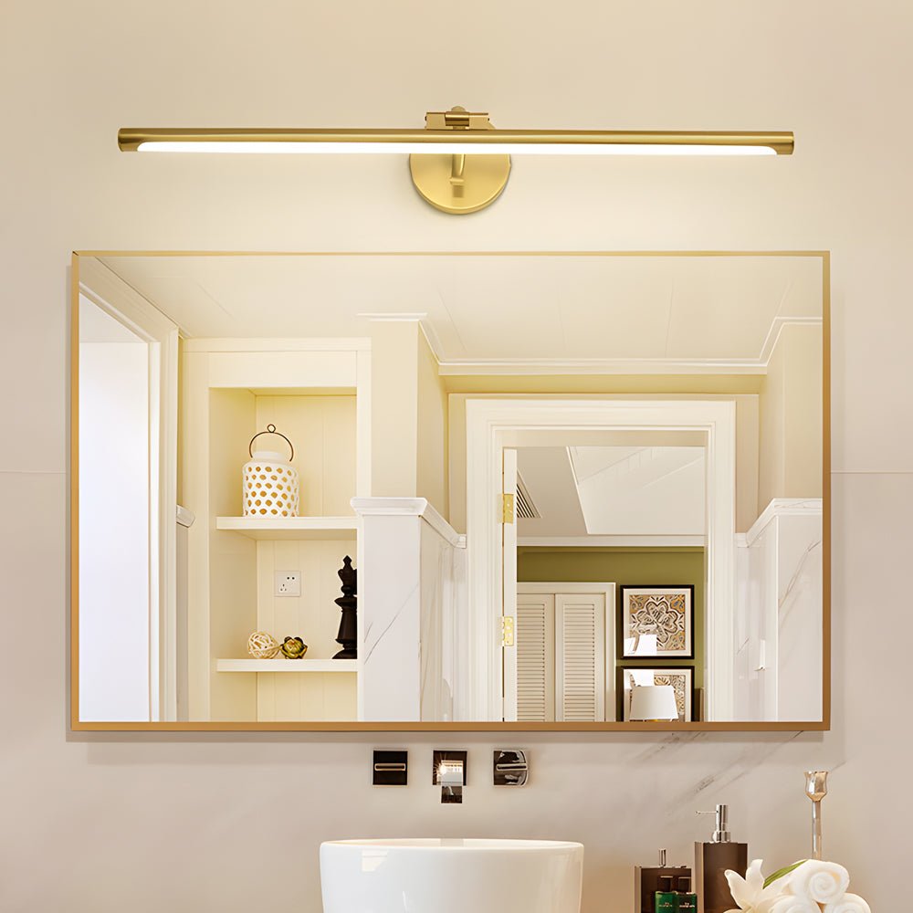 Sleek Rotatable Copper LED Bathroom Vanity Light Over Mirror Bath Bar ...