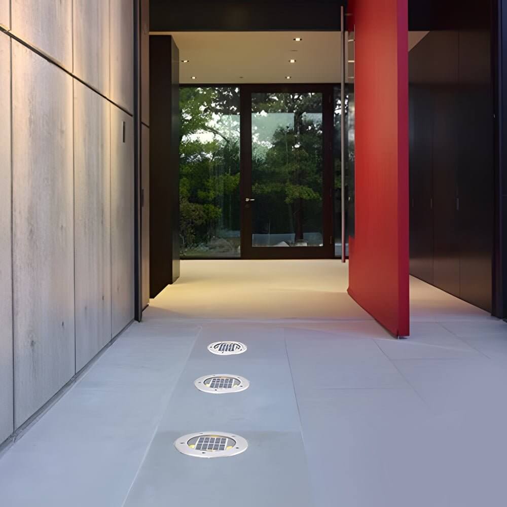 Recessed Floor Lighting - Solar LED Stainless Disk – Dazuma