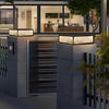 Square Outdoor Pillar Lights - Artistic Glass Pier Lamp – Dazuma