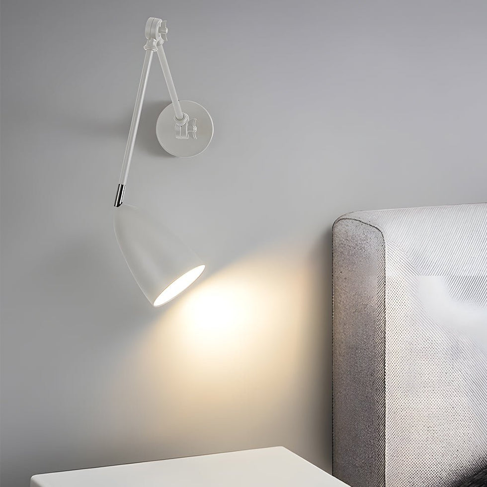 Swing Arm Wall Lamp Long 1 Bulb Rod Rocker Arm Wall Mounted Sconce with ...