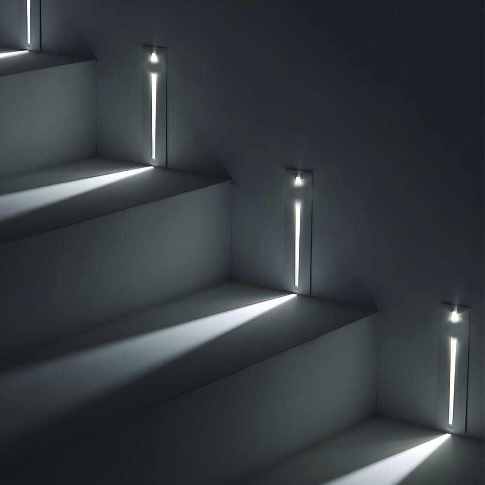 Vertical Motion Sensor LED Stair Light Wall Recessed Contemporary ...