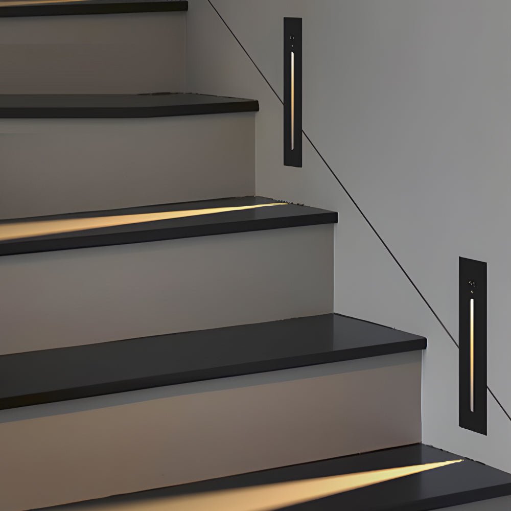 Vertical Motion Sensor LED Stair Light Wall Recessed Contemporary ...