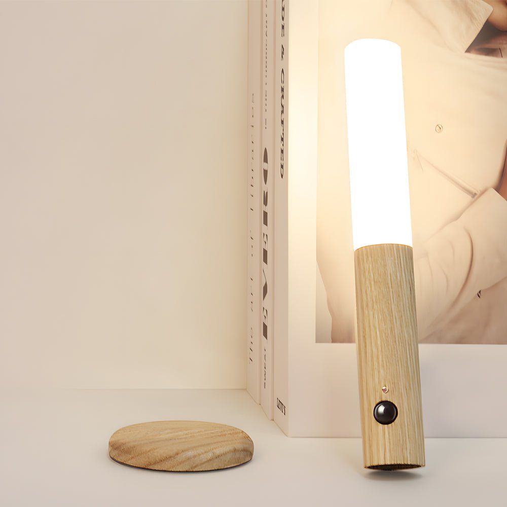 Wood Stick Motion Sensor Night Light USB Portable & Magnetic Wall Lamp ...