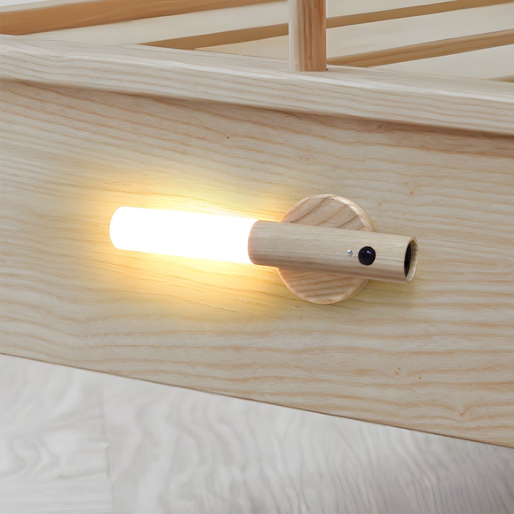 Wood Stick Motion Sensor Night Light USB Portable & Magnetic Wall Lamp ...