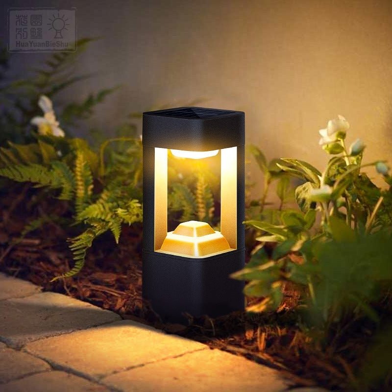 Square Unique Hollow Aluminum Waterproof Modern Smart Solar Lights ...
