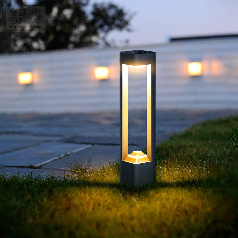 Square Unique Hollow Aluminum Waterproof Modern Smart Solar Lights ...