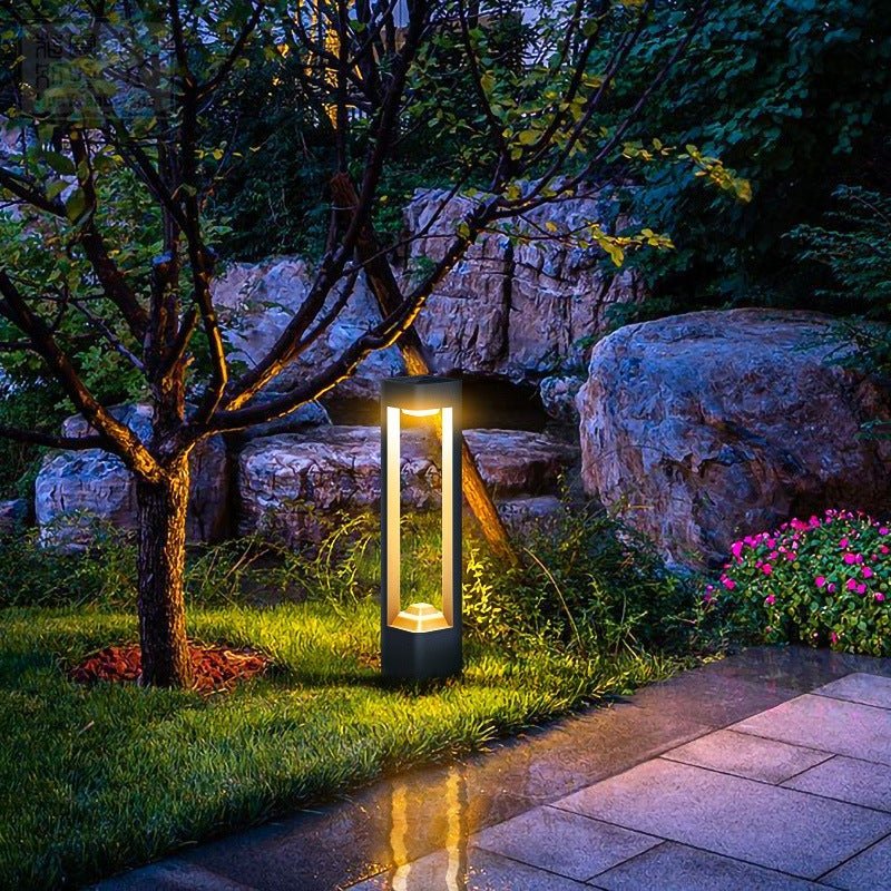 Square Unique Hollow Aluminum Waterproof Modern Smart Solar Lights ...