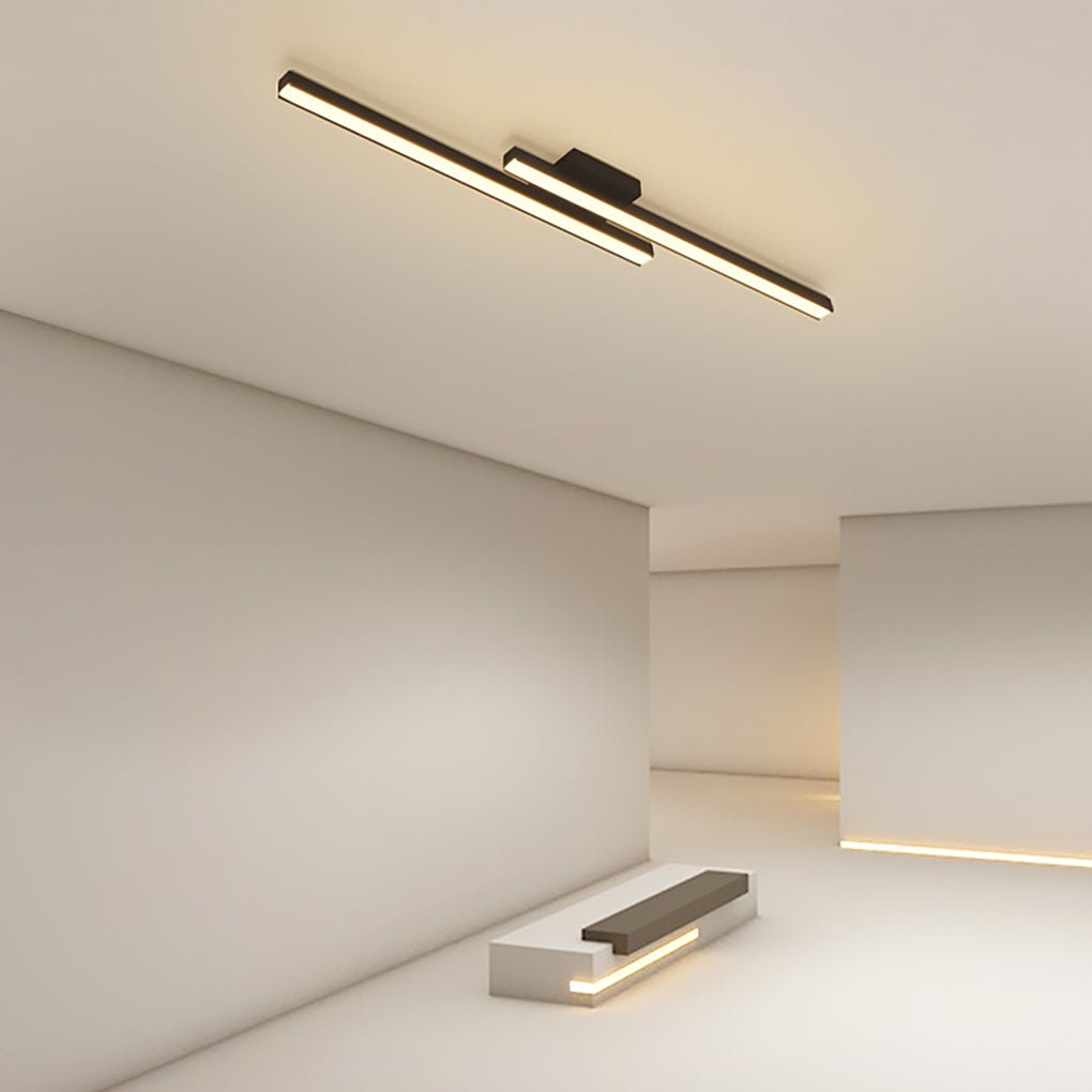 35'' Modern LED Rectangular Shaped Flush Mount Kitchen Lighting Ceiling ...