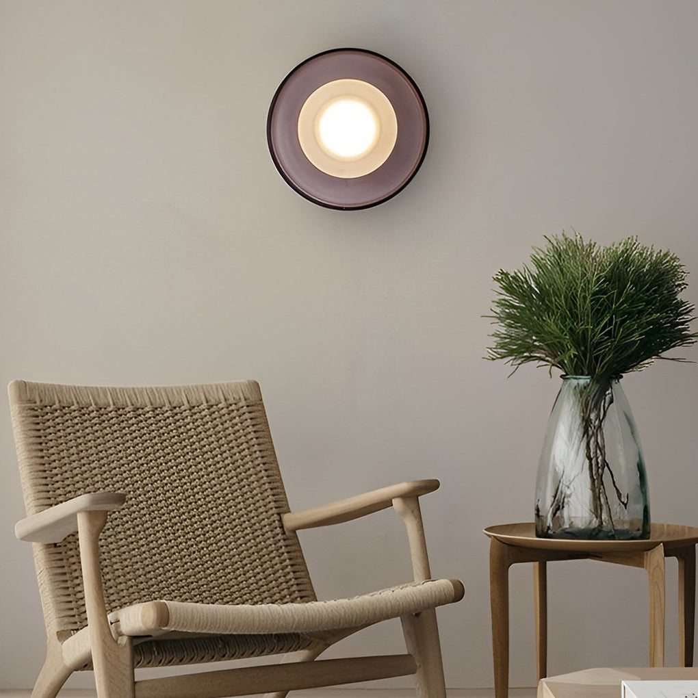 Creative Round Glass LED Post Modern Wall Lamp Wall Sconce Lighting ...