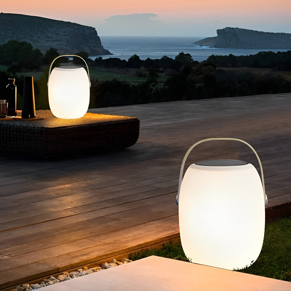 Portable Lantern Shaped Waterproof Chargable Solar Table Lamp with ...