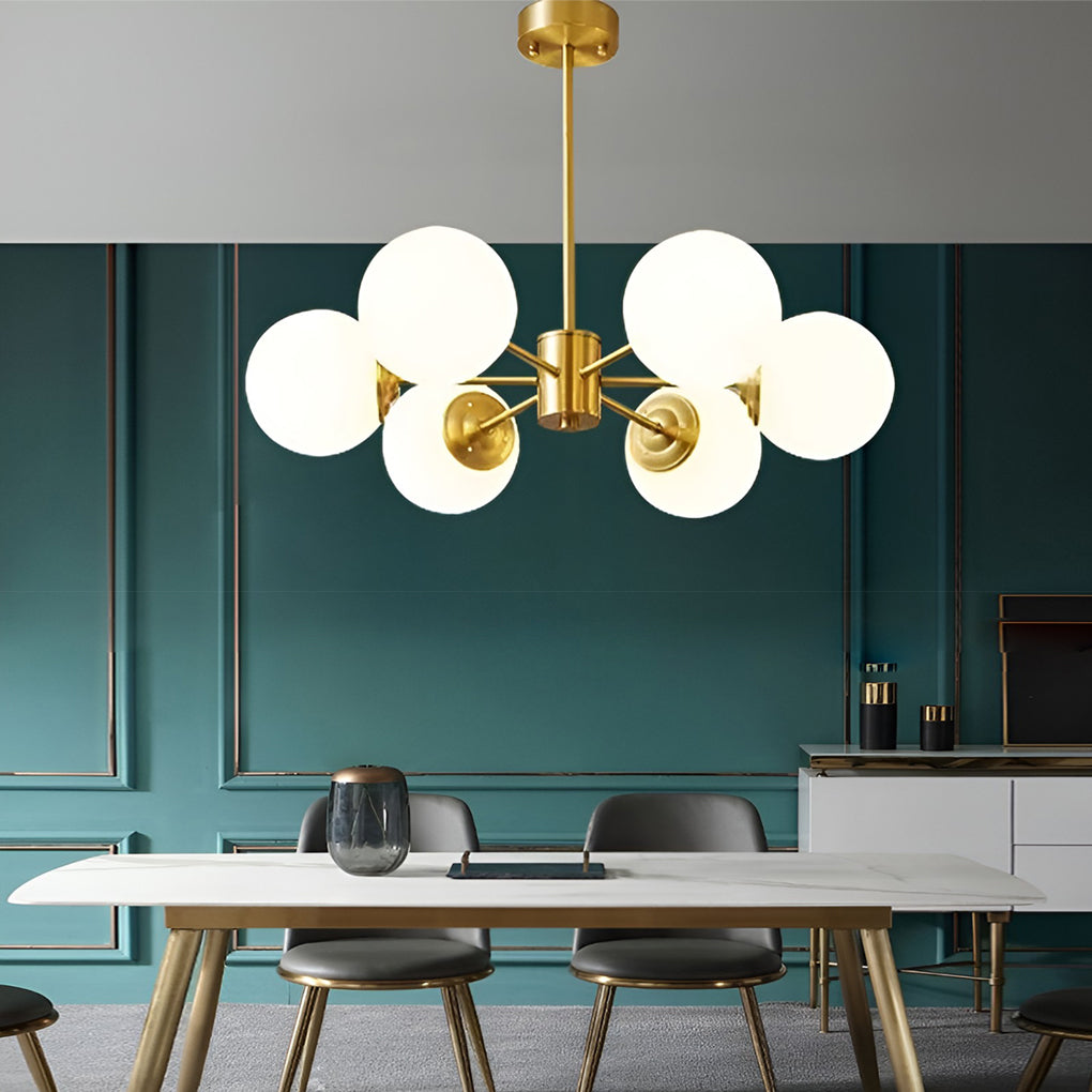 6 Lights Three Step Dimming LED Nordic Chandelier Kitchen Island ...