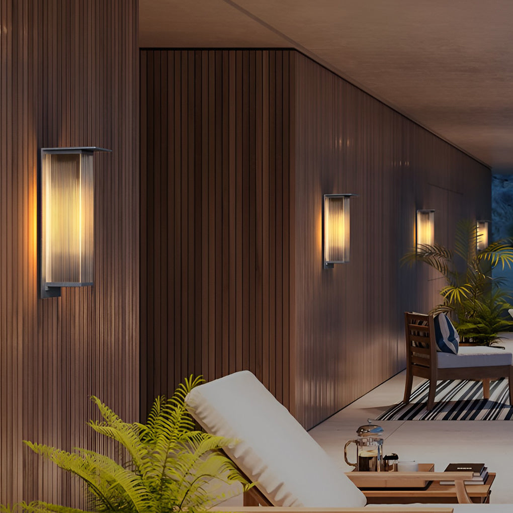 Rectangular Waterproof LED 3w Modern Outdoor Solar Wall Sconces ...