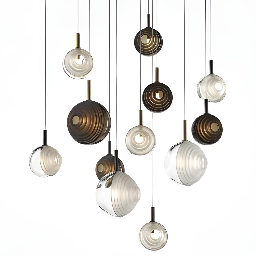 Creative Glass Round Modern Kitchen Island Lighting Pendant Light - Dazuma