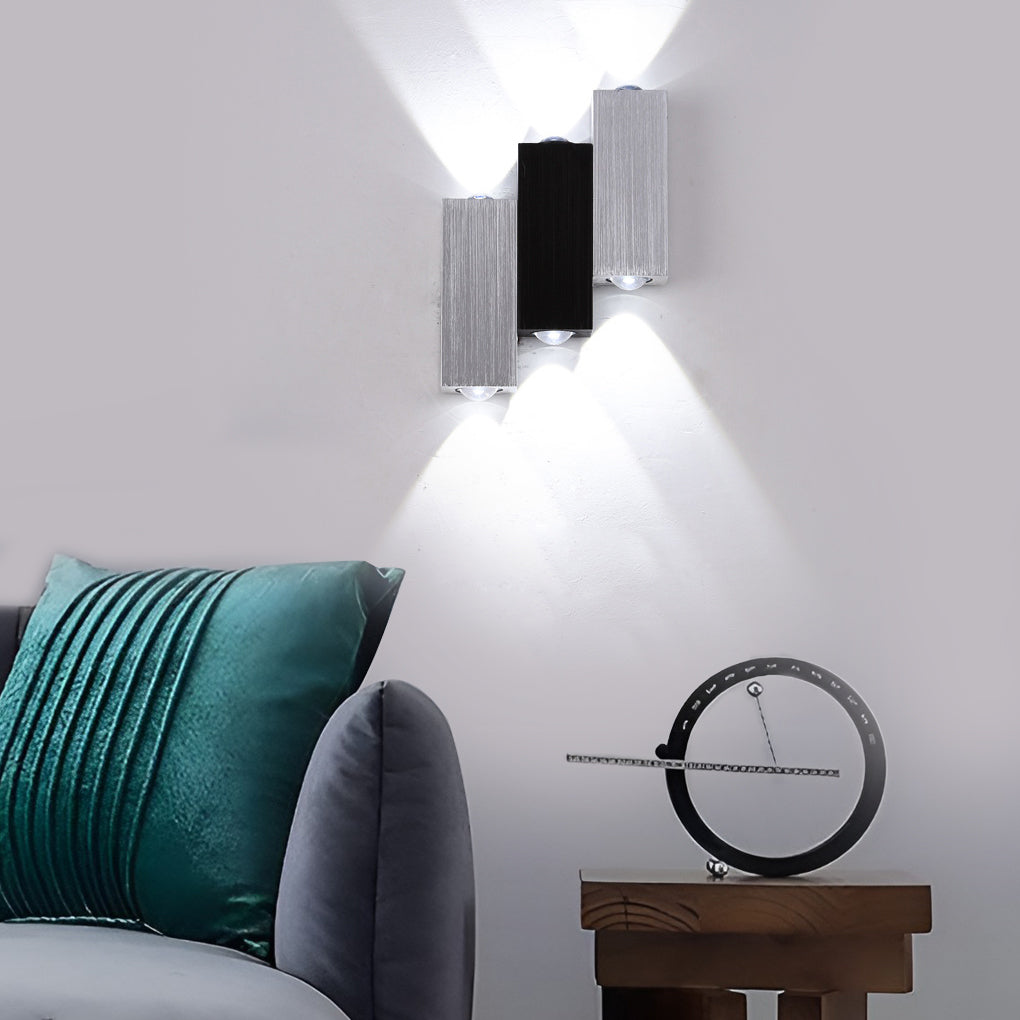 Rectangular LED Up and Down Lights Modern Wall Washer Light Wall Lamp ...