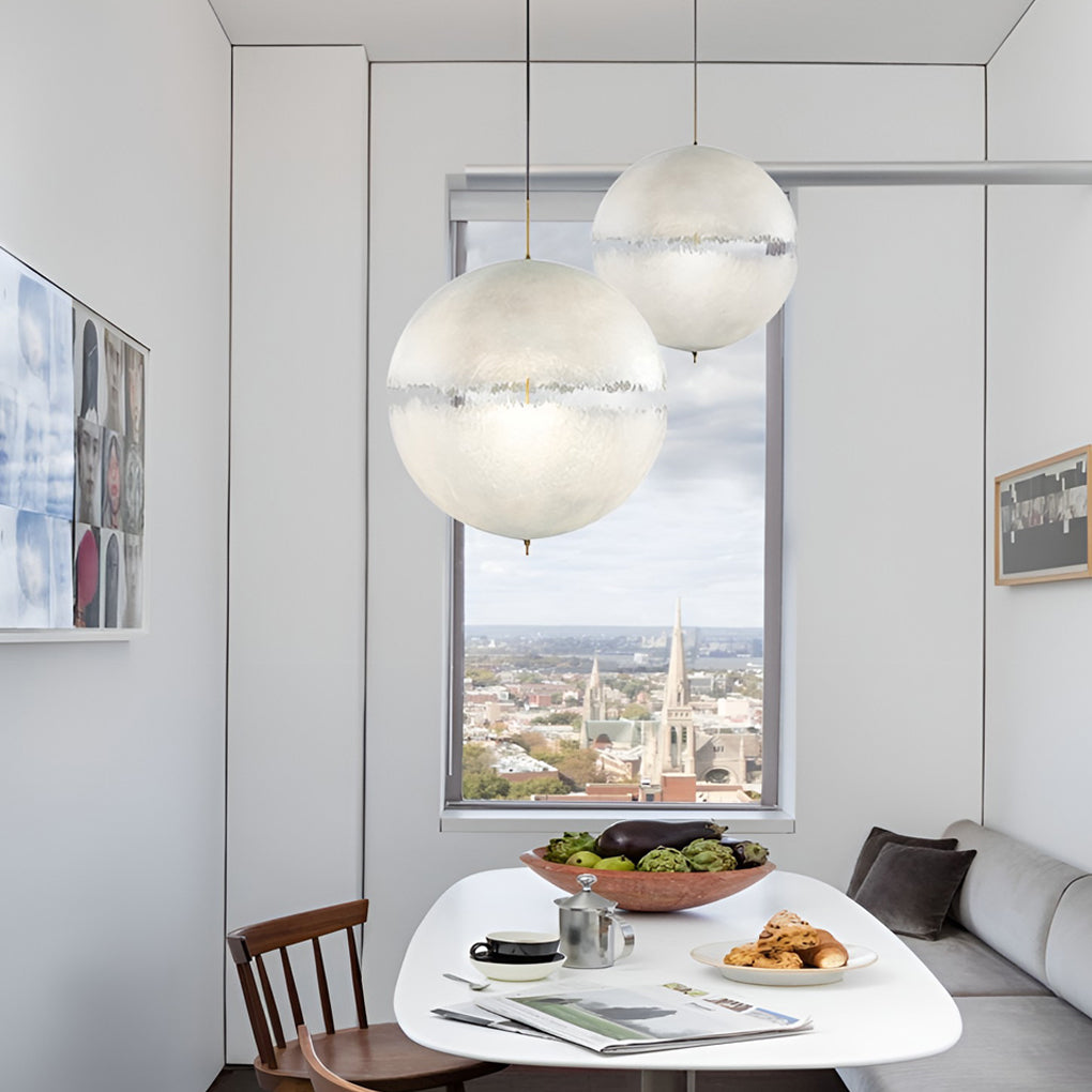 Creative Moon Shaped LED White Nordic Chandelier Pendant Light Fixtures ...