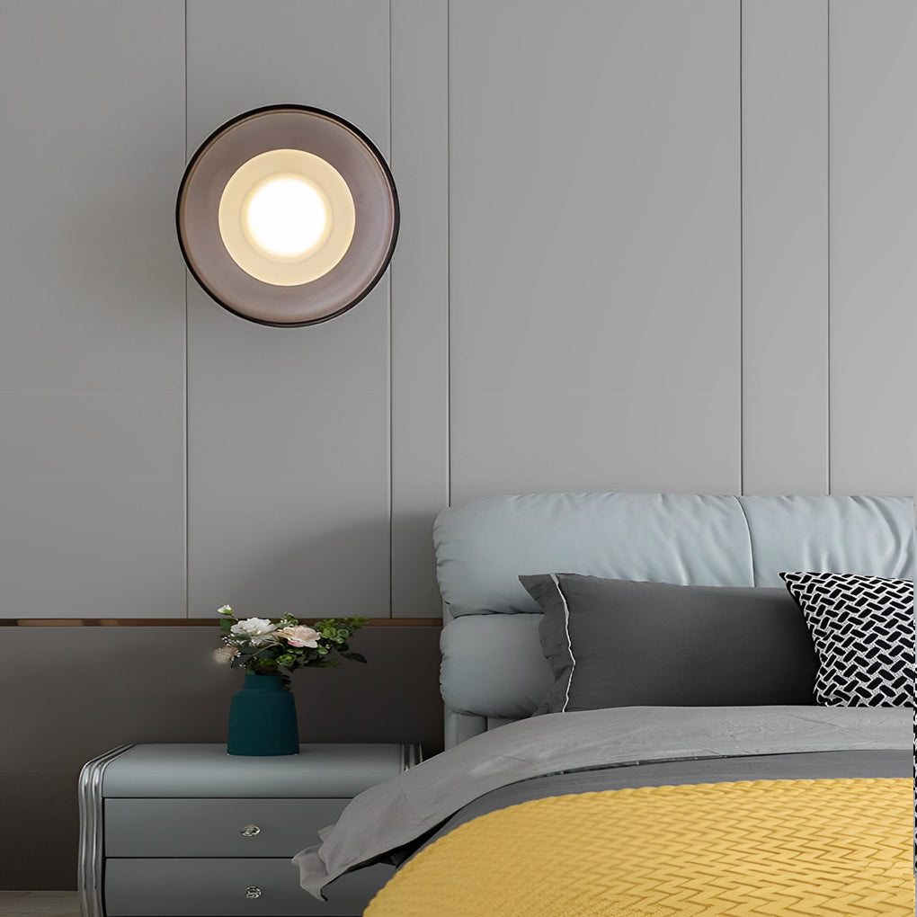 Creative Round Glass LED Post Modern Wall Lamp Wall Sconce Lighting ...