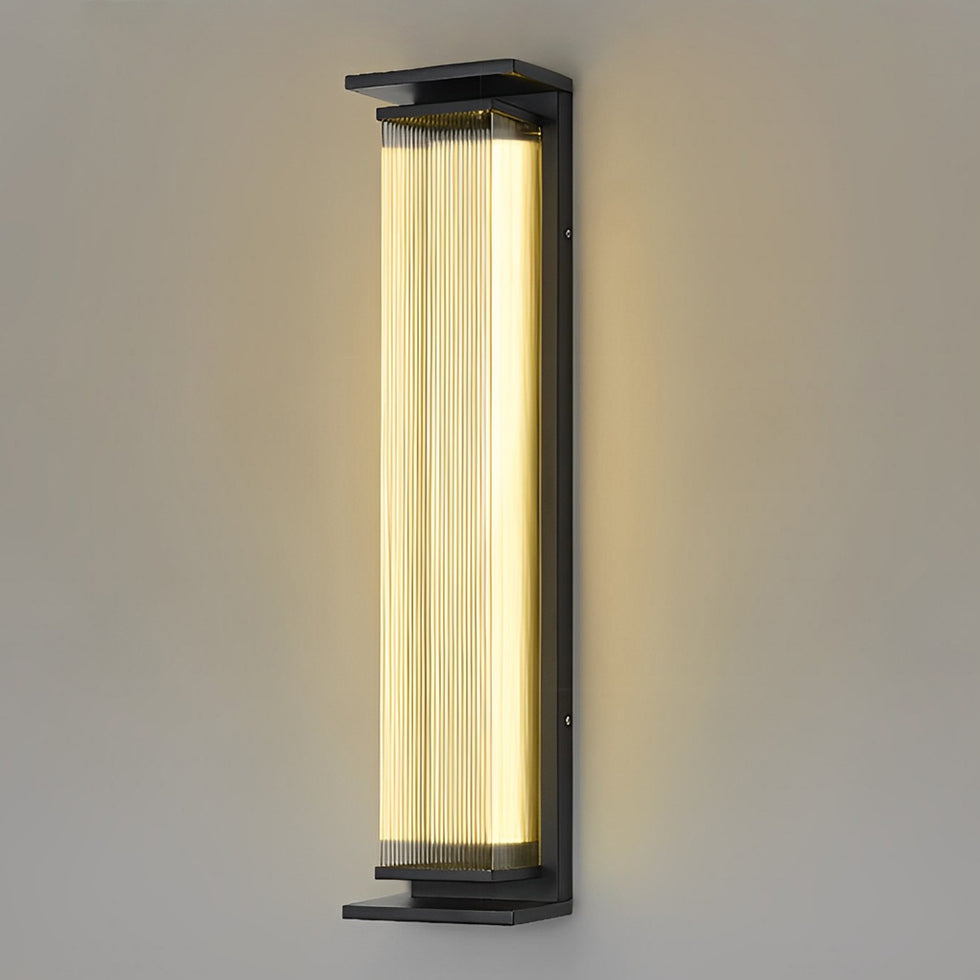 Creative Strip Waterproof Black Modern LED Wall Lamp Outdoor Wall ...