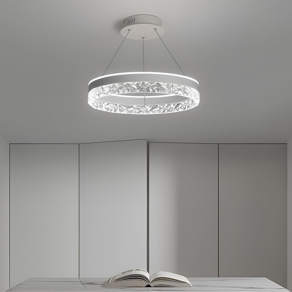 Circular Ring Three-step Dimming LED Modern Chandelier Island Lights ...