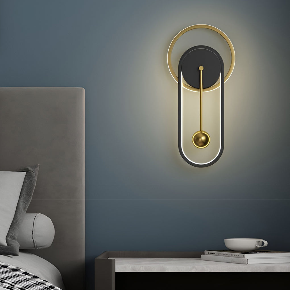 Creative Mute Clock Shaped LED Nordic Wall Lamp Wall Sconce Lighting ...