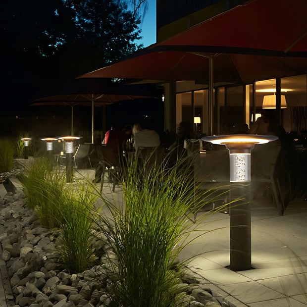 Black Brass Path Lights Bubbles Round Top Disk Down Lighting – Dazuma