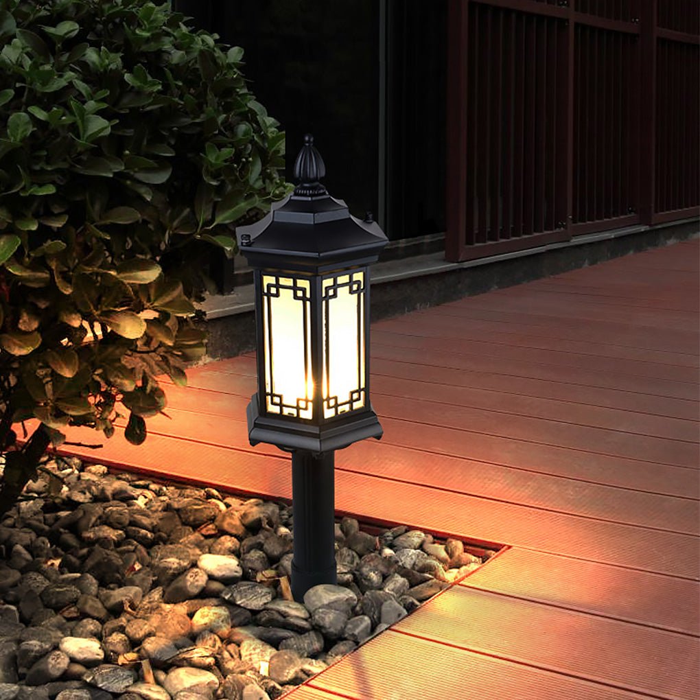 Traditional Asian-Inspired LED Pathway Lights Rhombus Shape for Villa ...