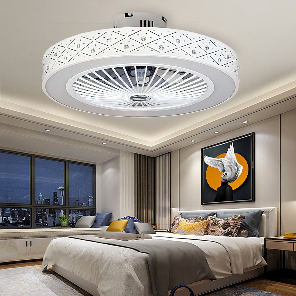 Creative Bladeless Ceiling Fans Light Ceiling Fans with Chandelier ...