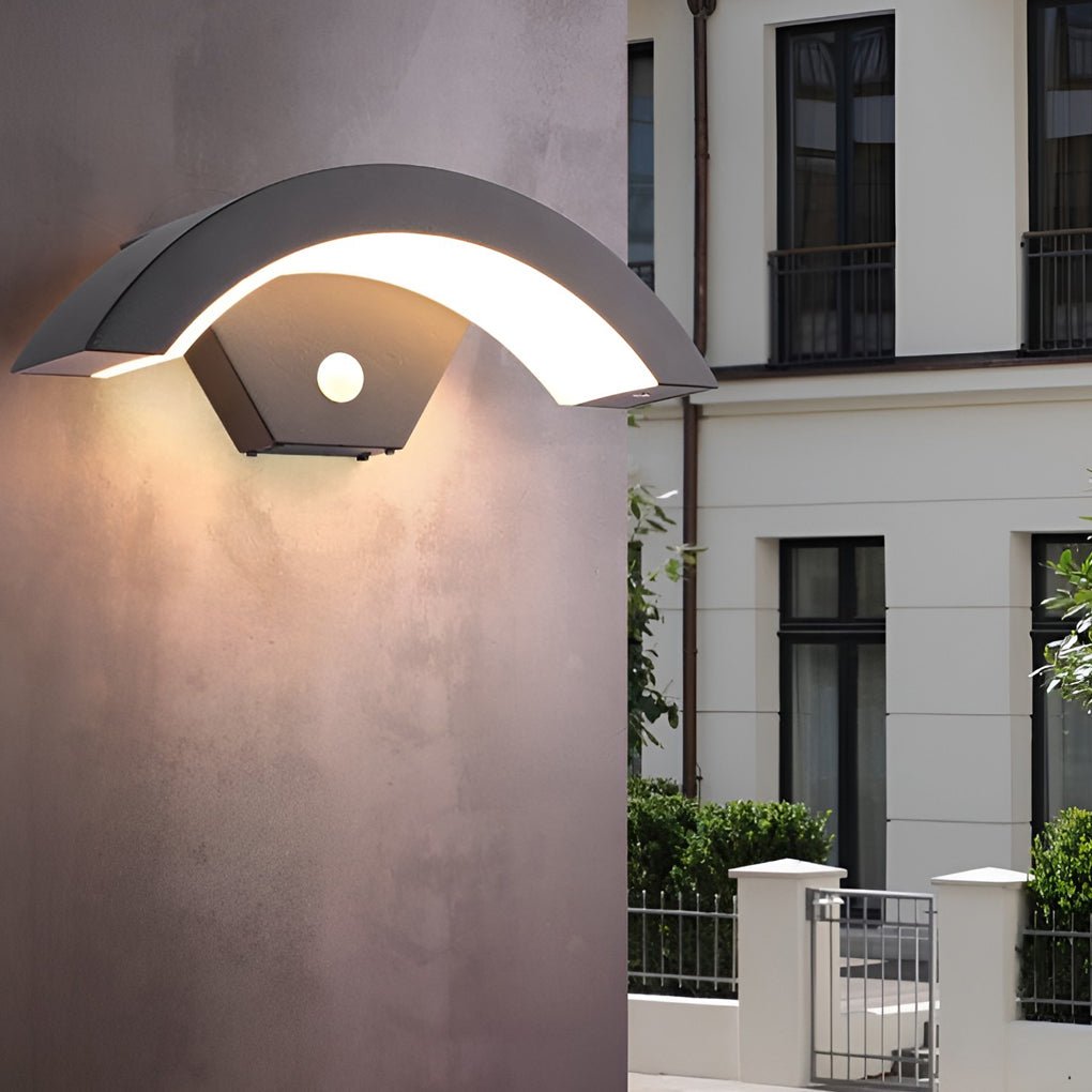 Classic Curved Glow LED Wall Light Outdoor Downlights Porch Wall ...