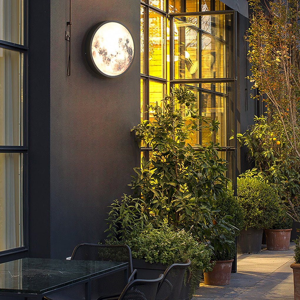 Creative Moon Outdoor Waterproof Garden Light LED Exterior Wall Light ...