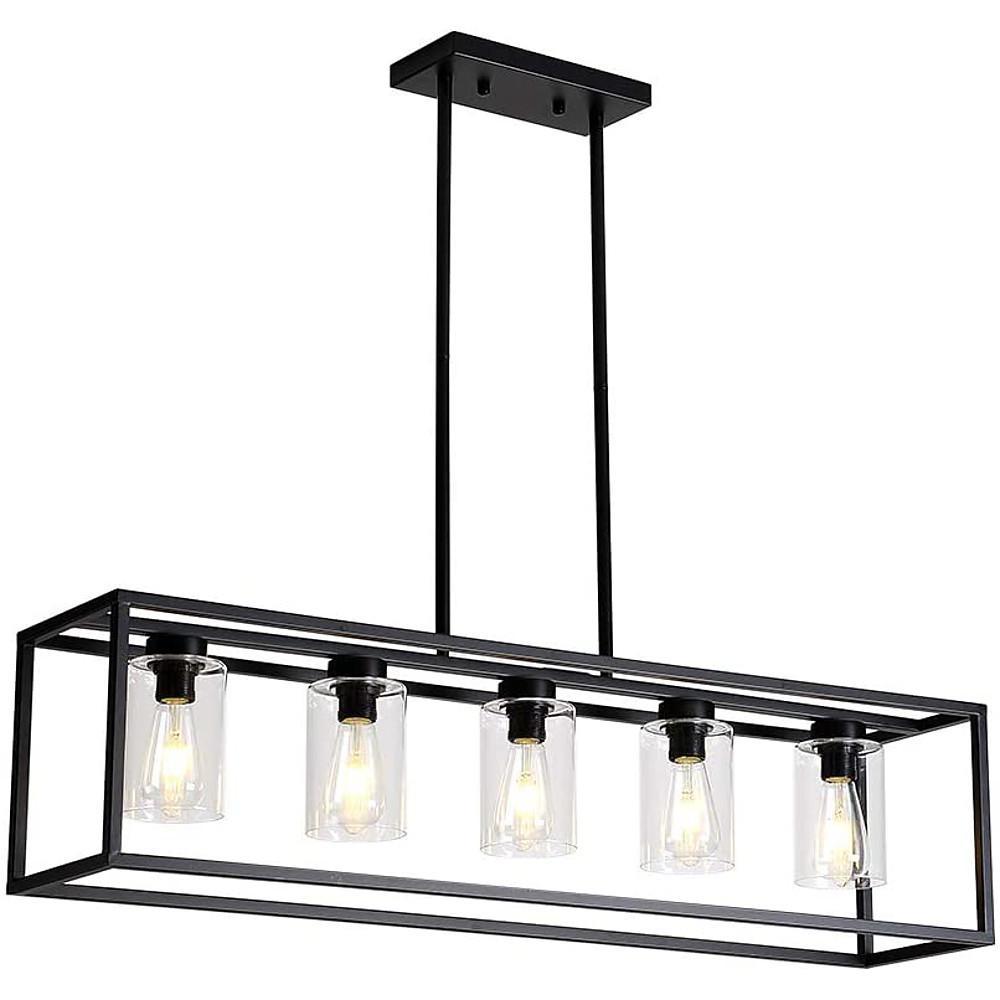 Box Lanterns Rectangular Chandelier Industrial Foyer Chandelier Dining ...