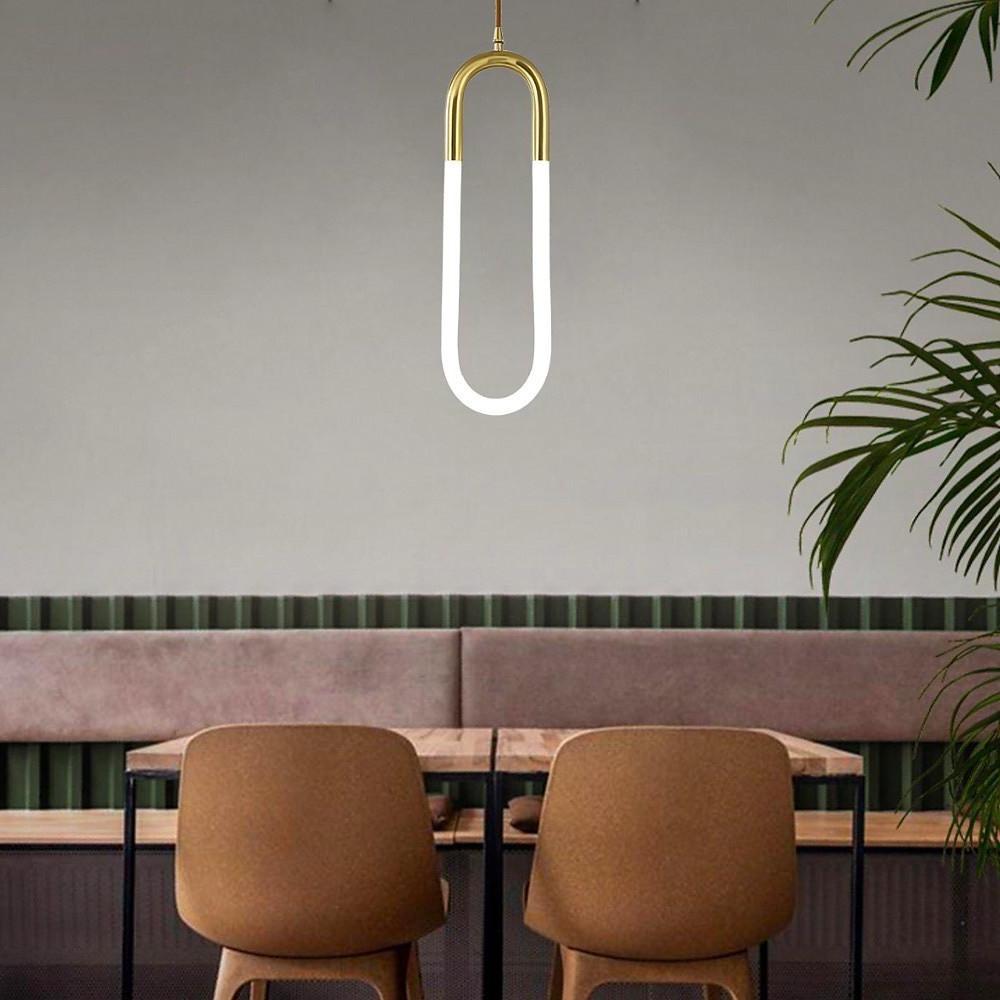 Rounded Rectangle Modern LED Ceiling Lights Hanging Lamp Pendant Light - Dazuma