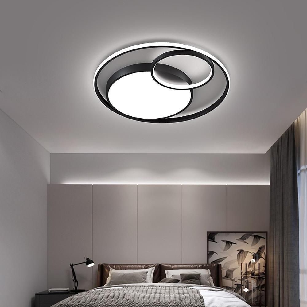 Tiered & Minimalist LED Overlapping Geometric Flush Mount Ceiling ...