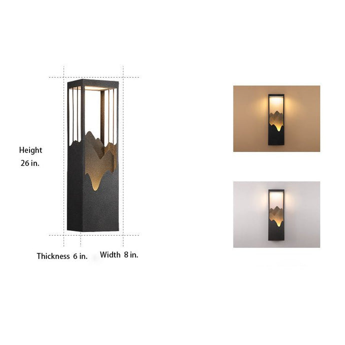 Mountain Scenery LED up Down Lighting Waterproof Solar Wall Lamp Porch ...