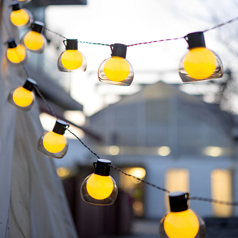 LED Globe String Lights Outdoor Warm White Patio Lamp – Dazuma