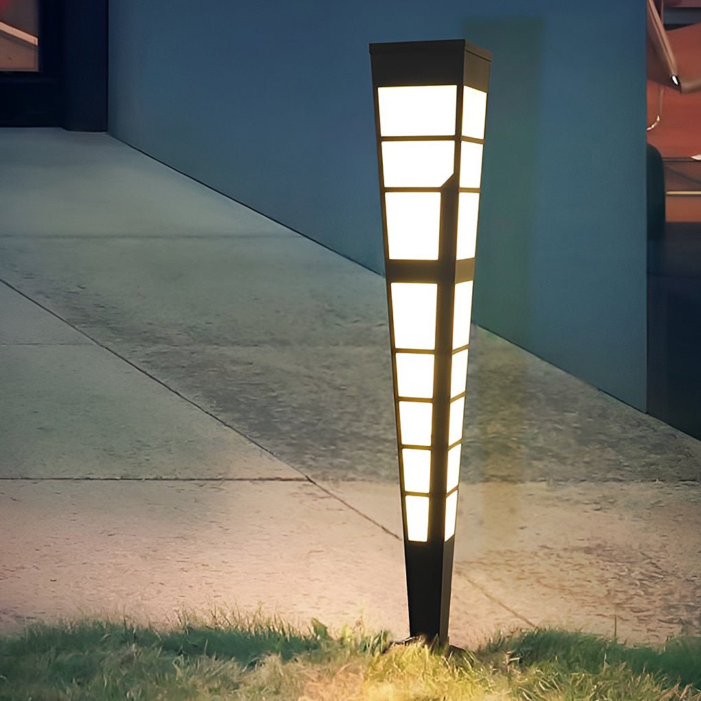 Modern Stainless Steel Outdoor Post Light with Imitation Marble Shade ...