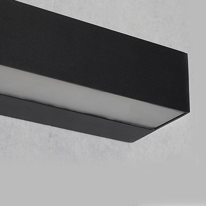 Matte Black Wall Mounted Rectangle Porch LED Lights Outdoor Wall Light ...