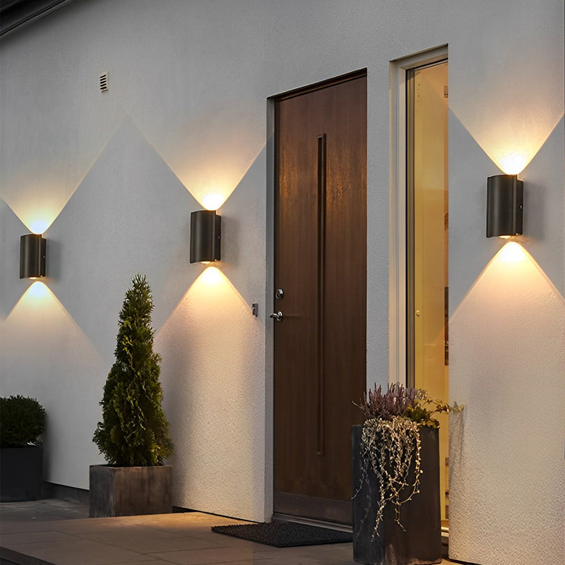 Up and Down Outdoor Wall Lights - Modern Scalloped Lamp – Dazuma