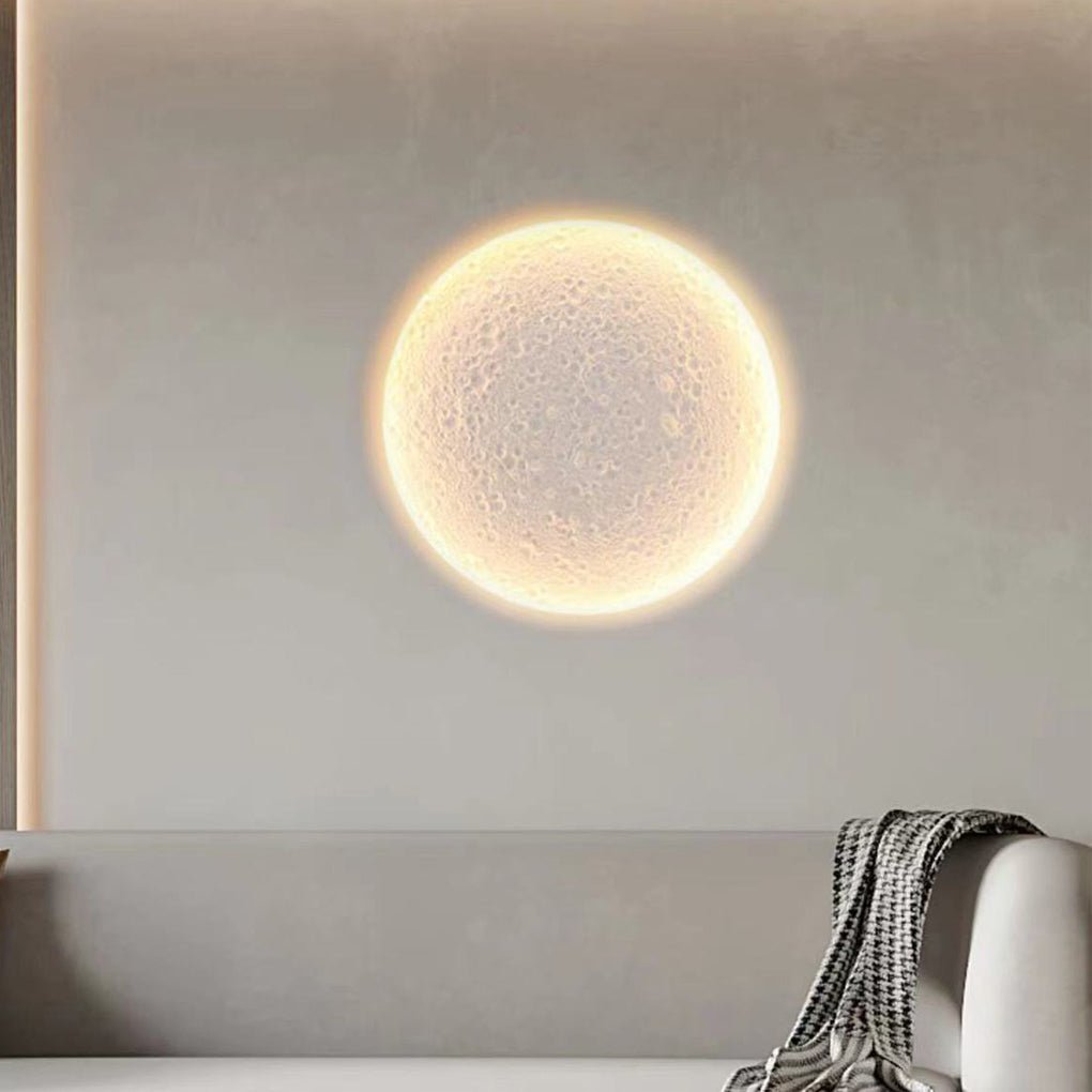 Moon-like Plaster LED Embedded Wall Light Anti-glare for Background ...