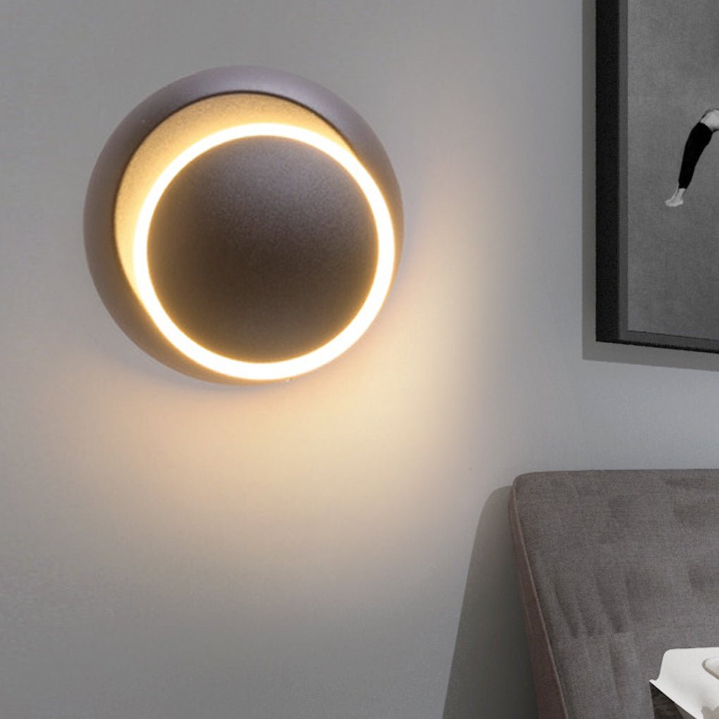 Nordic Minimalist LED Rotatable Round Wall Lights for Living Room ...