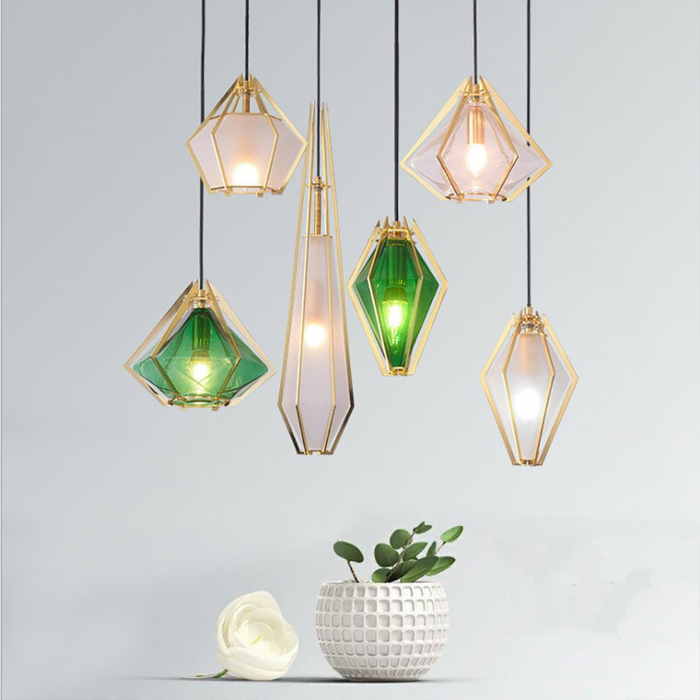 Nordic Postmodern Personality Art Glass Pendant Light for Bedside Bar ...