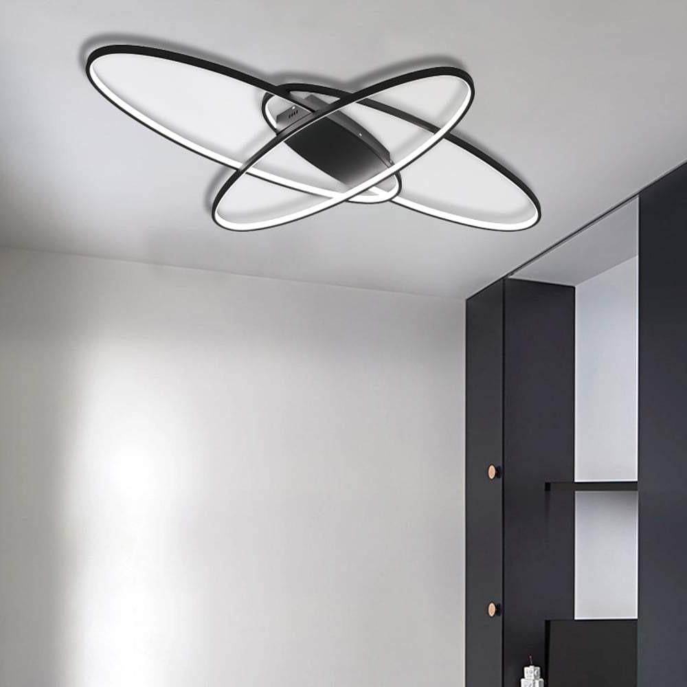 Overlapping Oval LED Modern Ceiling Light Flush Mount Lighting Ceiling ...