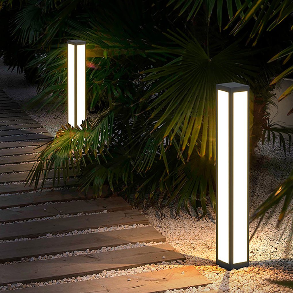 Outdoor Bollard Light Waterproof Garden Solar LED Landscape Lighting ...