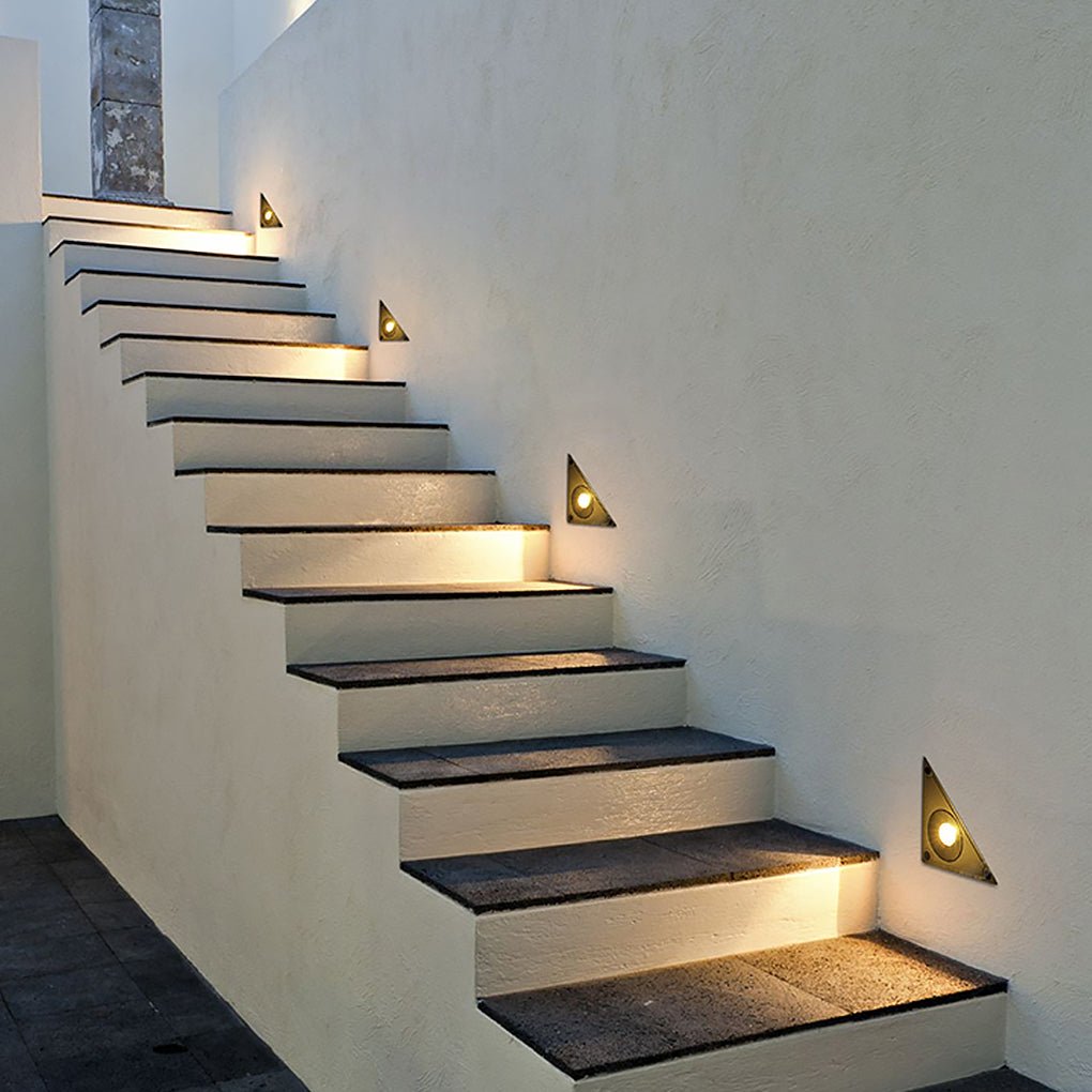 Triangle In-Wall Step Lights 110-220V LED Outdoor Wall Mounted Stairs ...
