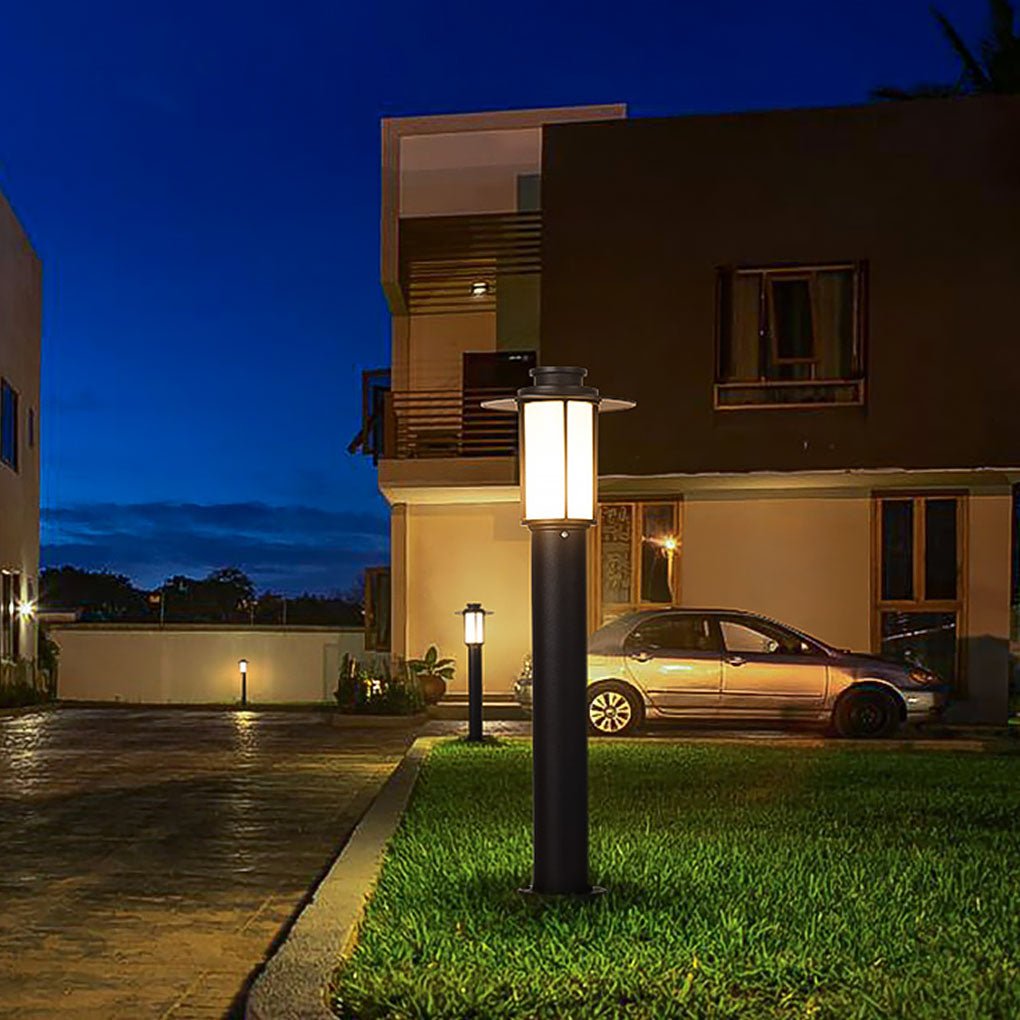 Sleek Cylindrical LED Bollard Light Modern Decorative Outdoor Lighting ...