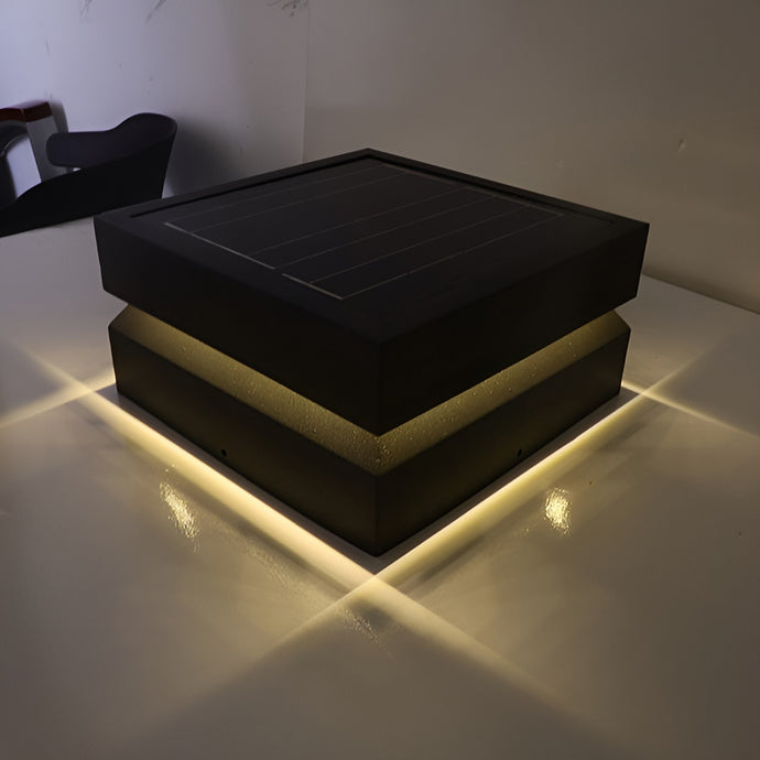 Outdoor Solar Lights Deck - Waterproof Square Step Lamp – Dazuma