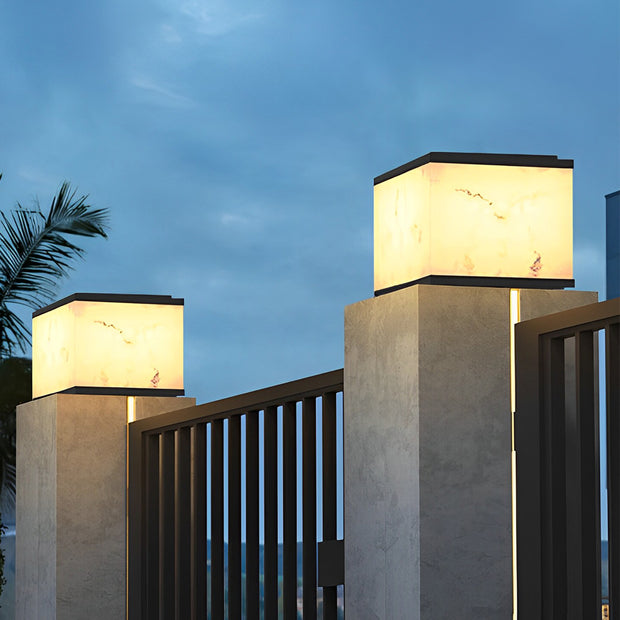 Outdoor Stone Pillar Lights Asian Zen Garden Post Lamp – Dazuma