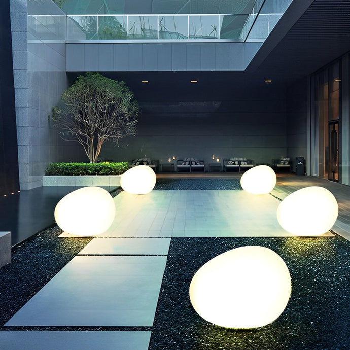 Pebble Lights Outdoor Glowing Stone Pathway Fixtures – Dazuma