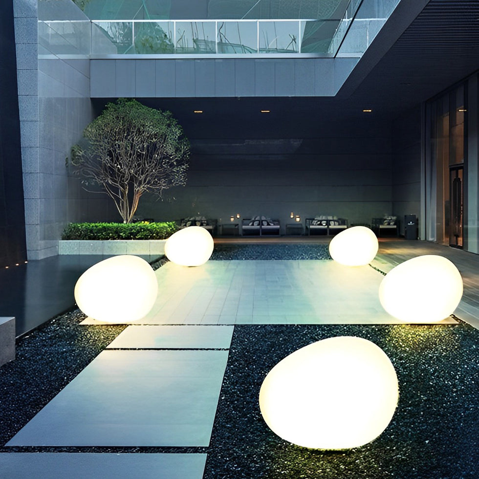 Pebble Lights Outdoor Glowing Stone Pathway Fixtures – Dazuma