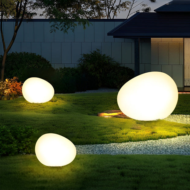 Pebble Lights Outdoor Glowing Stone Pathway Fixtures – Dazuma