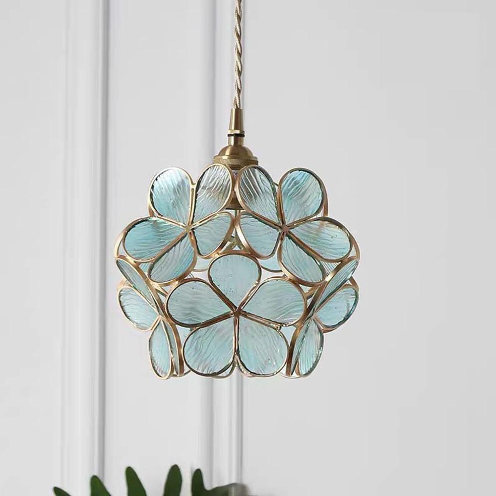 Ornate Copper Glass Pendant Lights Traditional Classic Pendant Lighting ...